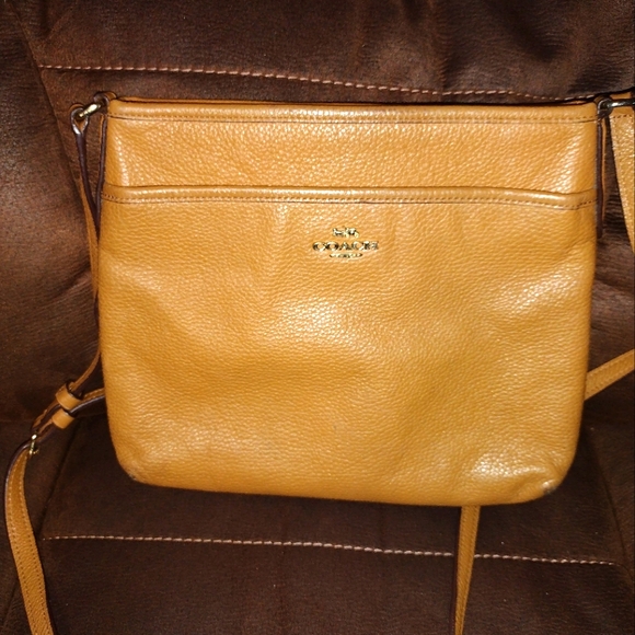 Coach | Bags | Coach Mustard Leather Crossbody Bag | Poshmark